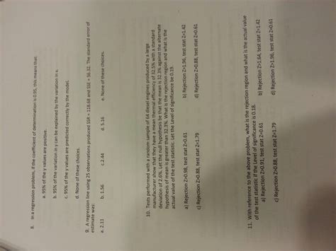 Solved In A Regression Problem If The Coefficient Of Chegg