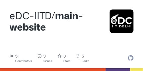 Github Edc Iitdmain Website