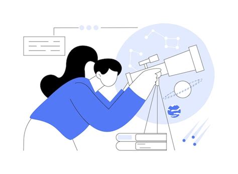 Premium Vector Space Observation Abstract Concept Vector Illustration