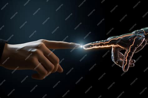 Premium Ai Image Human And Robot And Artificial Intelligence