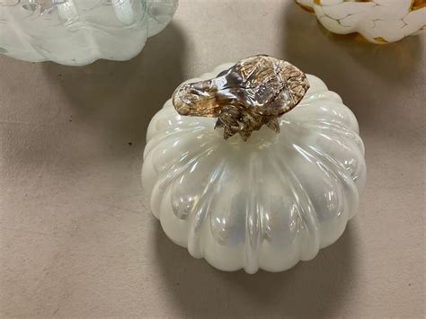 Lot Blown Glass Pumpkins