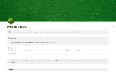 Projects And Tasks Template Notion Marketplace