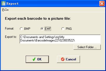 Export Barcode Images To Popular Formats Graphic Files