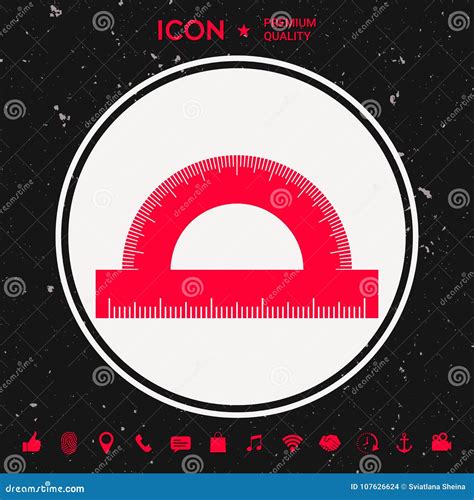 Protractor Stock Vector Illustration Of Graphic Angle 107626624