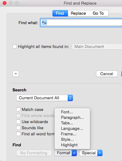 word shortcut for highlighting text mac fasrcase