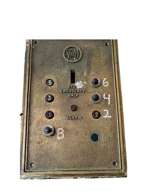 Staley Elevator Indicator Panel Elevator Panel New York Antique Antique Staely Elevator