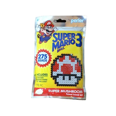 Super Mario Mushroom Perler Beads Checkers Set Nintendo