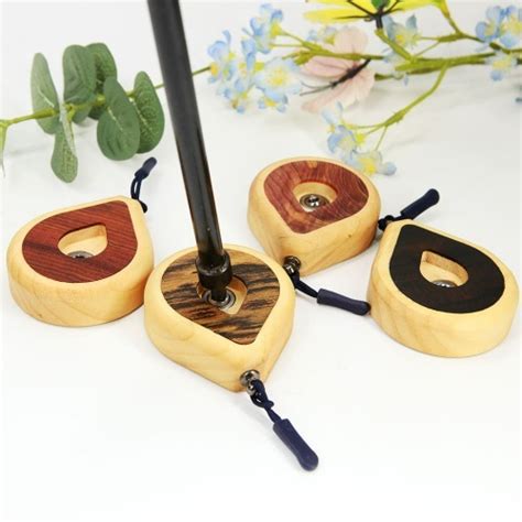 원목으로 만든 물방울 모양의 휴대용 첼로 스토퍼