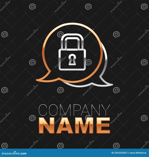 Line Lock Icon Isolated On Black Background Padlock Sign Security Safety Protection Privacy