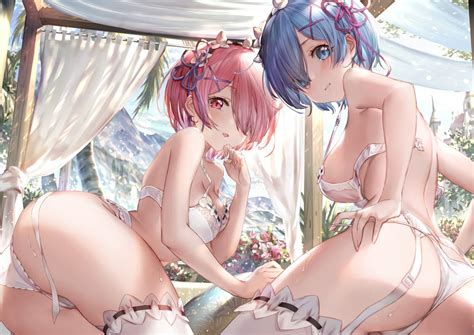 Rem And Ram Re Zero Kara Hajimeru Isekai Seikatsu Drawn By Gl Danbooru