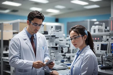 Premium Ai Image Bioinformatics Laboratory Futuristic Science Lab