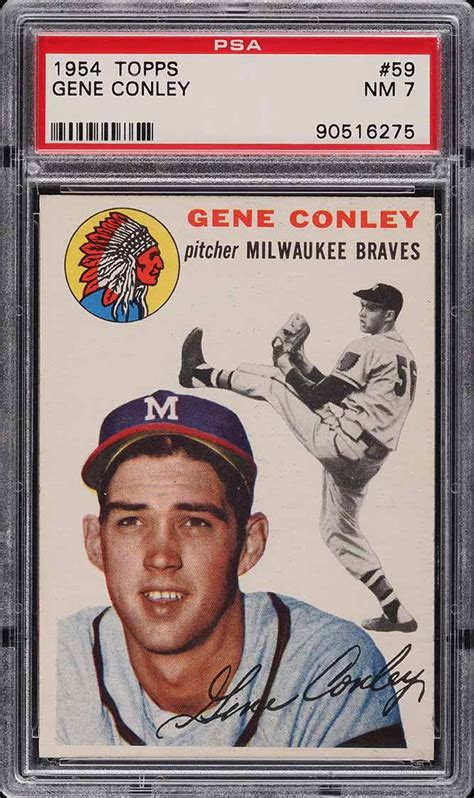 1954 Topps Gene Conley 59 Psa 7 Nrmt On Fanatics Collect