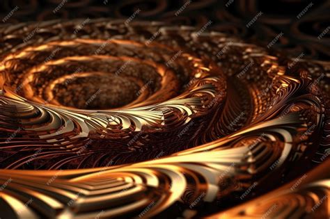 Premium Photo | Detailed golden spiral design Generative AI
