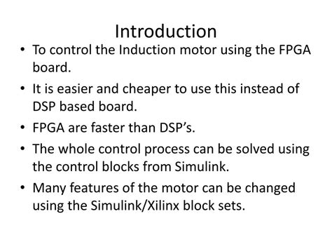 Ppt Three Phase Induction Motor Control Using Simulink And Fpga Sd