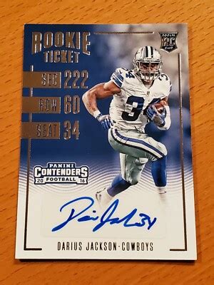 2016 Contenders Rookie Auto 171 Darius Jackson Eastern Michigan