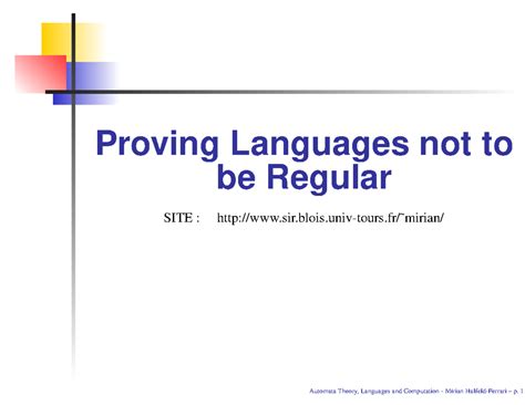 l3 pumping lemma summary bs computer science proving languages not
