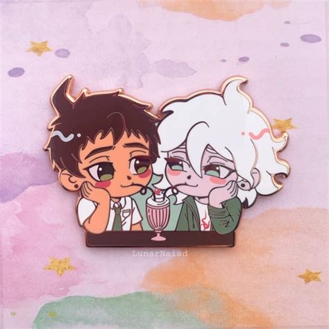 Komahina Hard Enamel Pin Hajime Hinata Nagito Komaeda Etsy