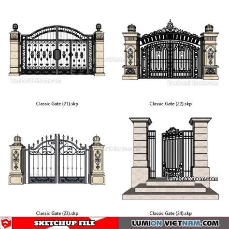 230301 Classic Gate Sketchup Models
