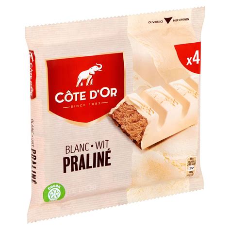 Côte Dor Barres De Chocolat Blanc Praliné 4 X 46 G Carrefour Site