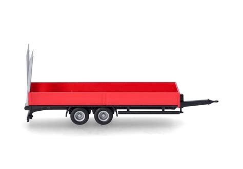 Tandem Deep Loading Trailer With Ramps 2axles Red 076913 002