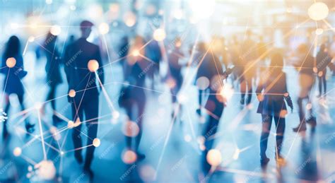 Premium Photo Networking Business And People Unity And Double Exposure Corporate And Growth Of