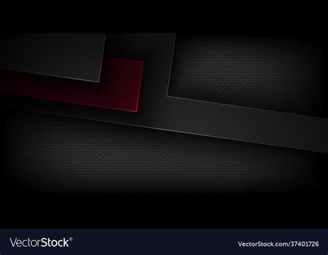 Black Abstract Background With Overlapping Vector Image