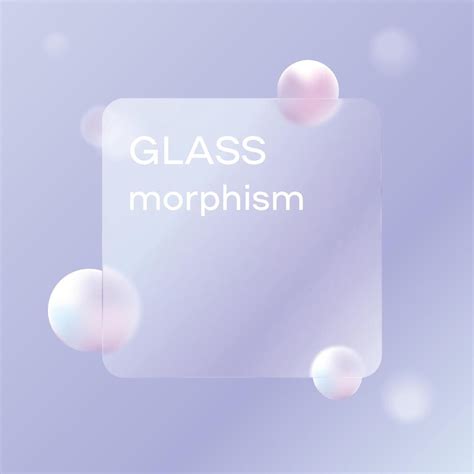 Glassmorphism Frame With Blur Effect On A Gradient Blue Background With Blur Effect Vector