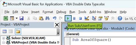Vba Double Data Type Excel Examples Double Click Use