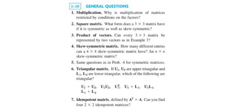 Solved 1 10 General Questions 1 Multiplication Why Is