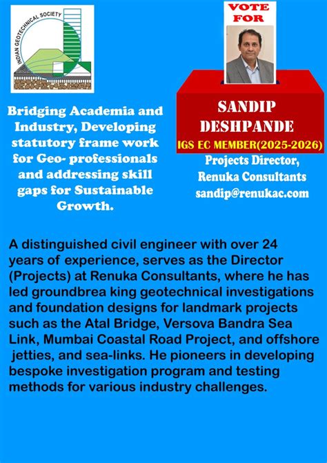 Sandip Deshpande On Linkedin Geotechnicalengineering Igs Leadership
