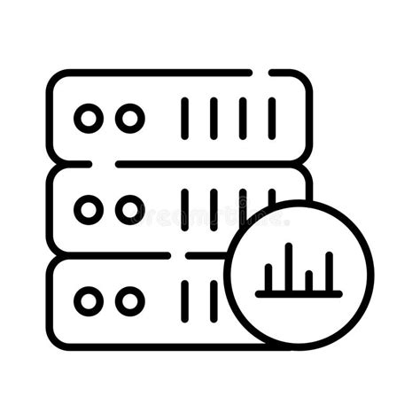 bar chart with data server showing concept vector of server analysis