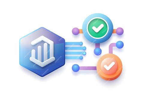 3d Ai Data Processing And Quality Control Concept Icons For Enhanced