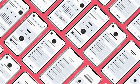 Ui Ux 와이어프레임 세트 Gui는 모바일 앱 웹 사이트 디자인을 위한 모든 앱 플랫 디자인 템플릿을 선별합니다