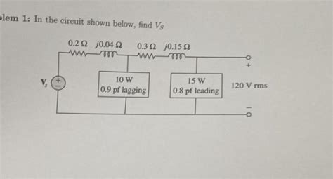 Solved In The Circuit Shown Below Find VS Chegg