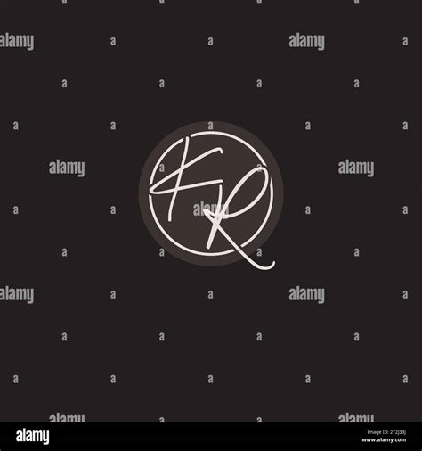 Initials Kr Logo Monogram With Simple Circle Line Style Vector Graphic Stock Vector Image And Art