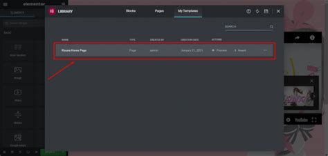 Cara Save Import Dan Export Template Elementor