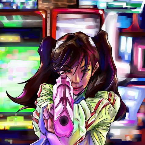 Иллюстрация Девушка с пистолетом в стиле 2d книжная графика