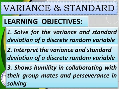 variance of discrete random variable pptx