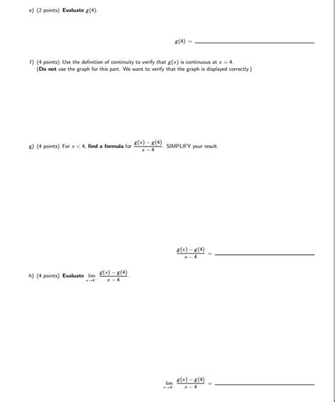 Solved A Piecewise Defined Function G Is Given By The Chegg