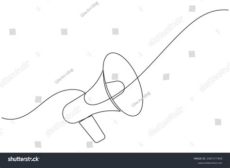 Megaphone Icon Continuous One Line Drawing Stock Vector Royalty Free 2567177939 Shutterstock