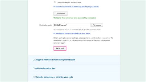 the simplest way of setting up atomic sftp deployments on deploybot