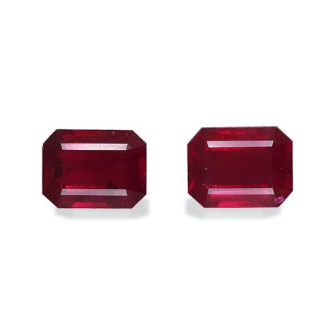 Rectangular Cut Burma Ruby Red 3 60 Carats