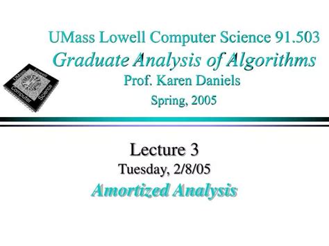 Ppt Umass Lowell Computer Science 91503 Graduate Analysis Of
