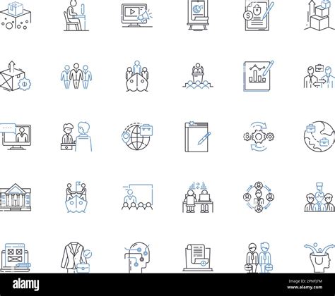 Association Line Icons Collection Collaboration Membership Unity Connection Fellowship