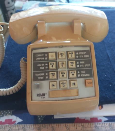 Vintage Rolm Cbx Phone Push Button Phone Tan Parts And Repair £16 16
