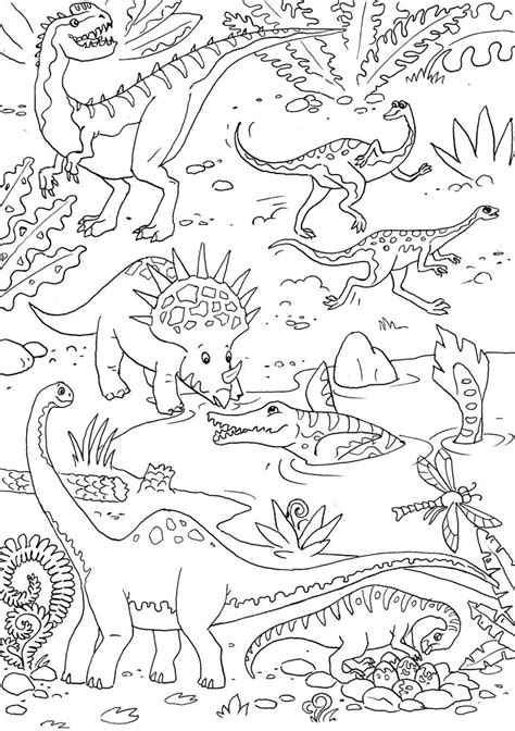 Dinosaurs Poster Part 4 Coloring Page Free Printable