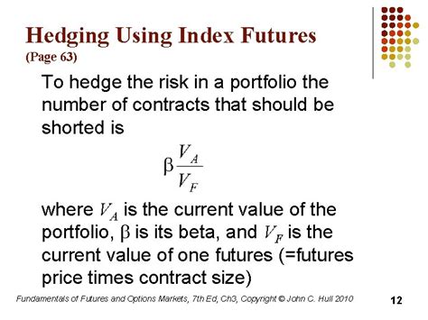 Hedging Strategies Using Futures Chapter 3 Fundamentals Of