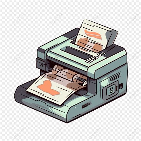 팩스 클립 아트 프린터는 일러스트레이션 만화에서 일부 정보를 보여주고 있습니다 벡터 Png 일러스트 무료 다운로드 Lovepik