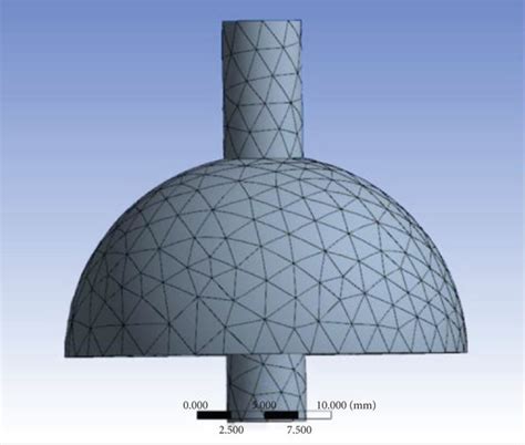 the grid finite element model of the hemispherical resonator