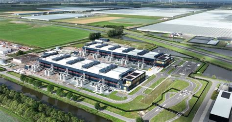 Drone Shot Over Data Center And Cloud Storage Infrastructure In The